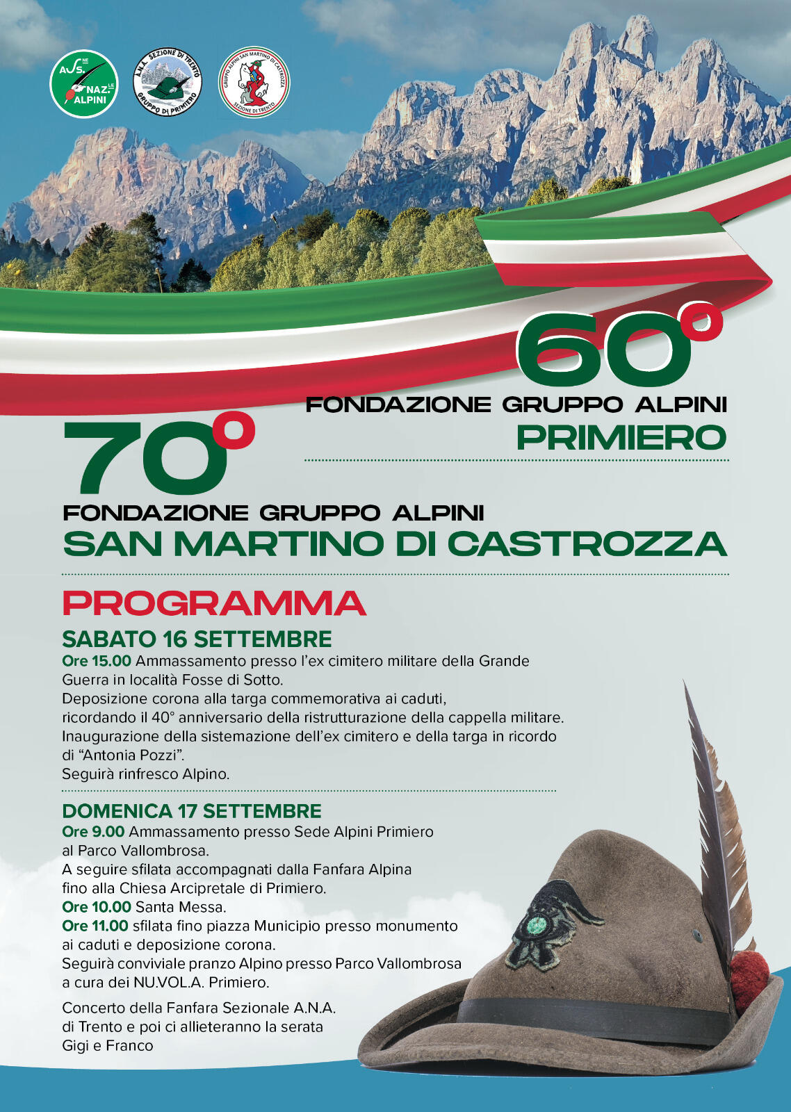 70° e 60° Anniversario fondazione Gruppi Alpini San Martino di ...